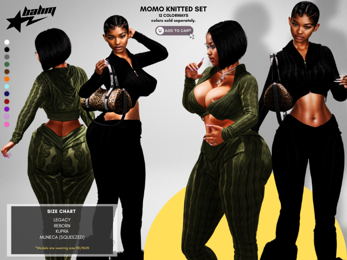 Second Life Marketplace - [BAHM] MoMo Knitted Set x BROWN